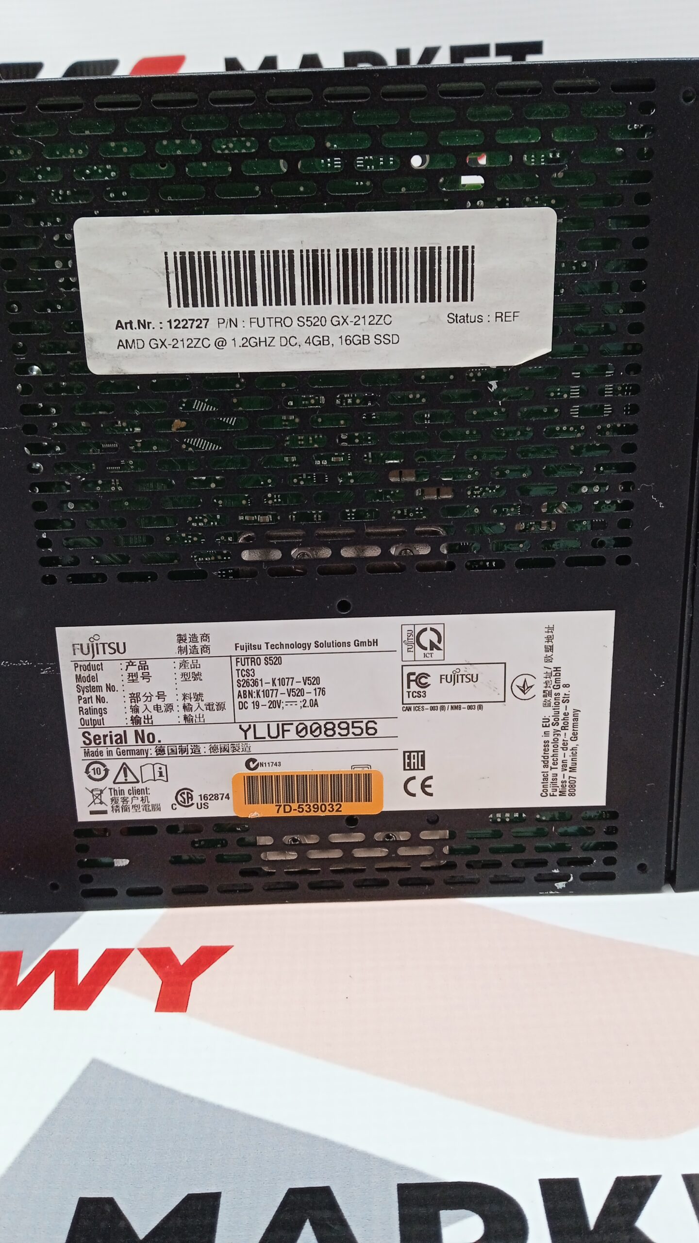 Komputer FUJITSU FUTRO S520 DUAL 1,0 GHz 2GB 16GB